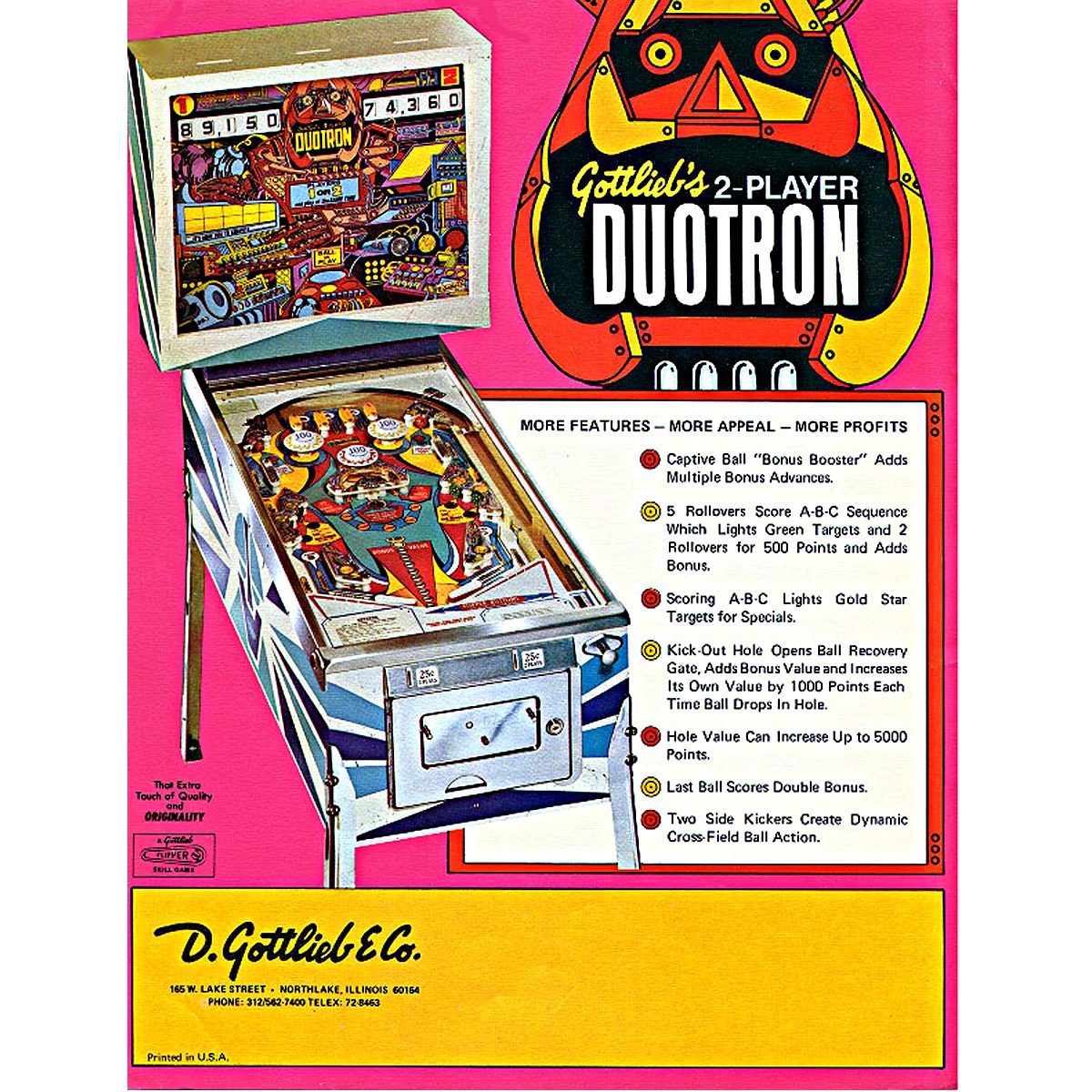 Duotron Pinball Machine - Elite Home Gamerooms