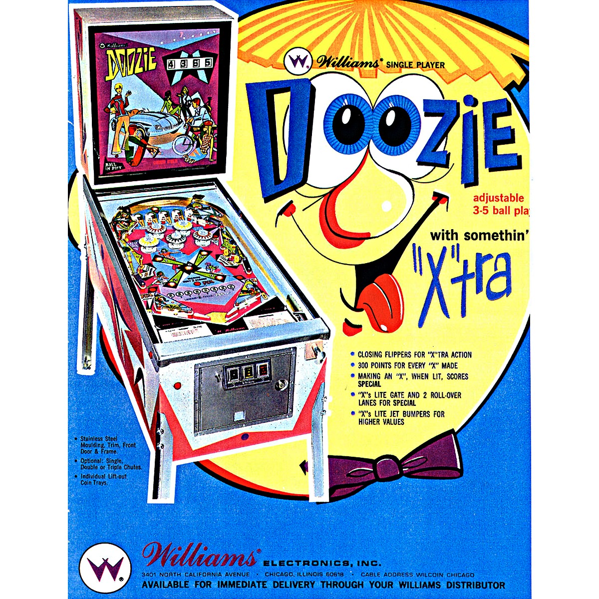 Doozie Pinball Machine by Williams - Elite Home Gamerooms