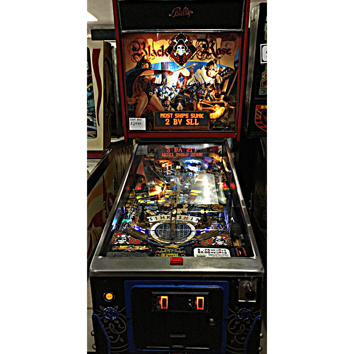Black Rose Pinball Machine - Elite Home Gamerooms