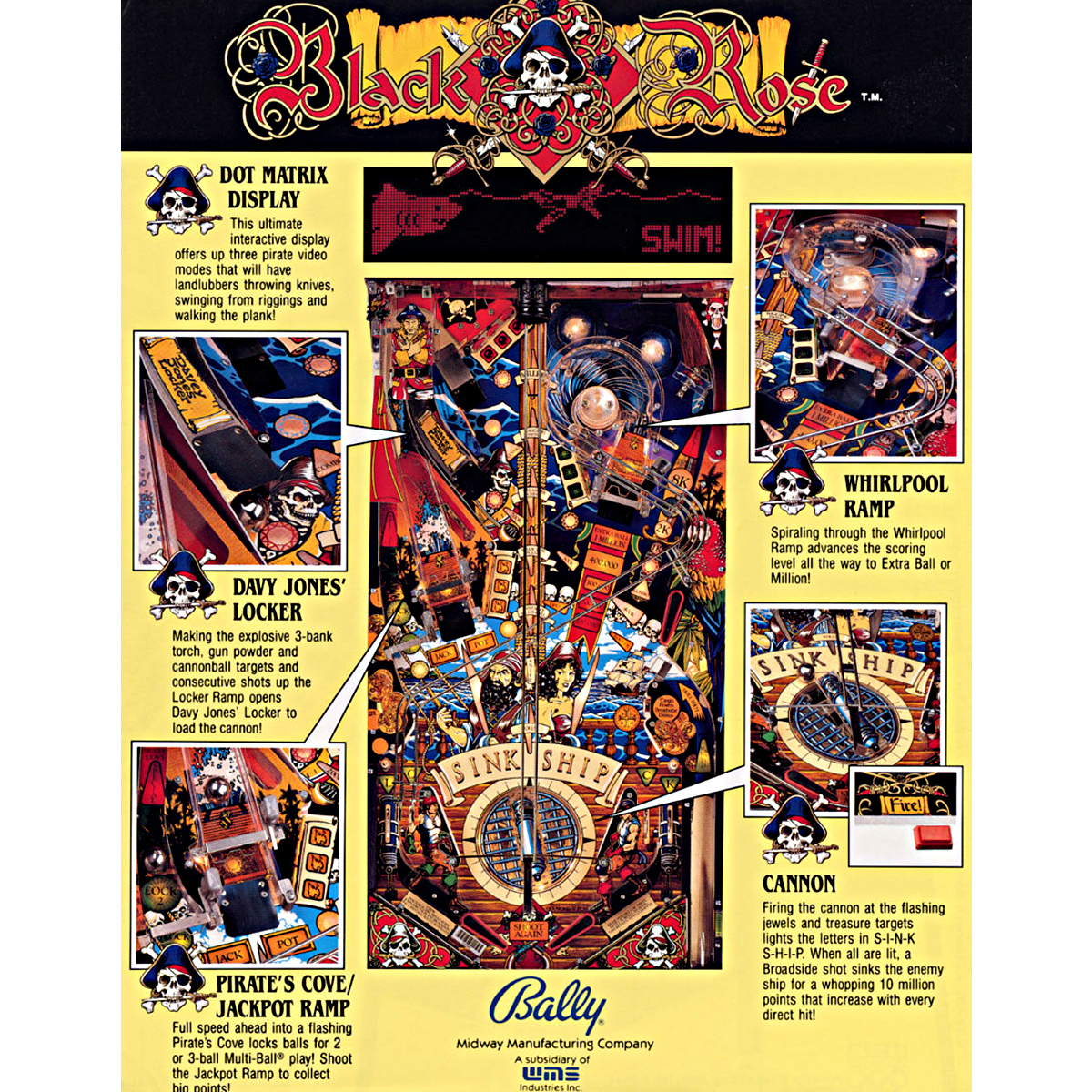 Black Rose Pinball Machine - Elite Home Gamerooms