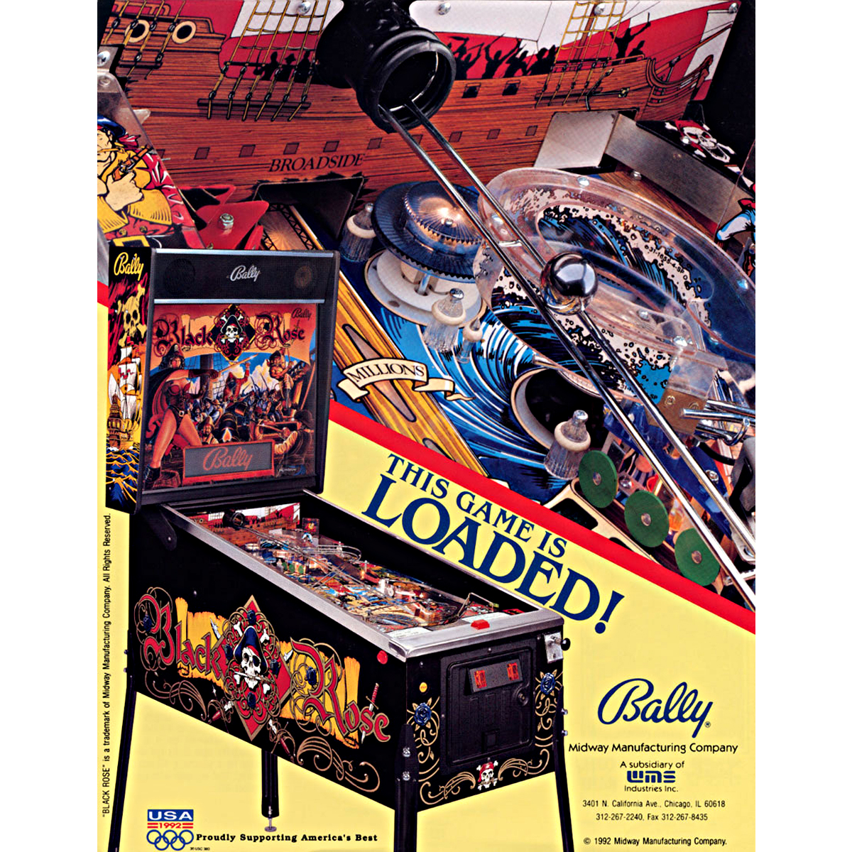 Black Rose Pinball Machine - Elite Home Gamerooms
