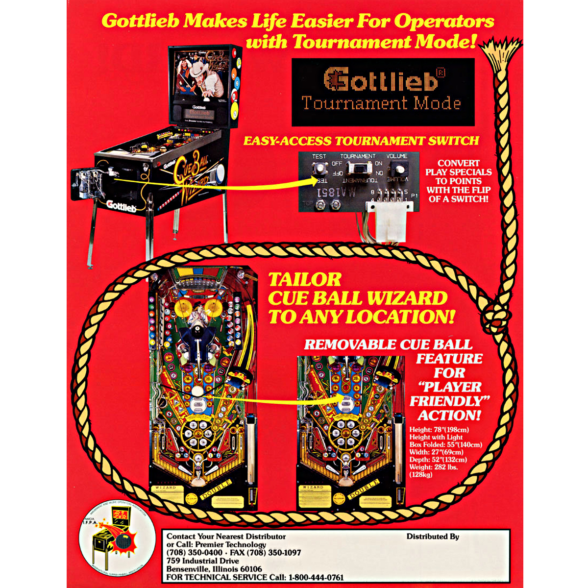 Cue Ball Wizard Pinball Machine - Elite Home Gamerooms