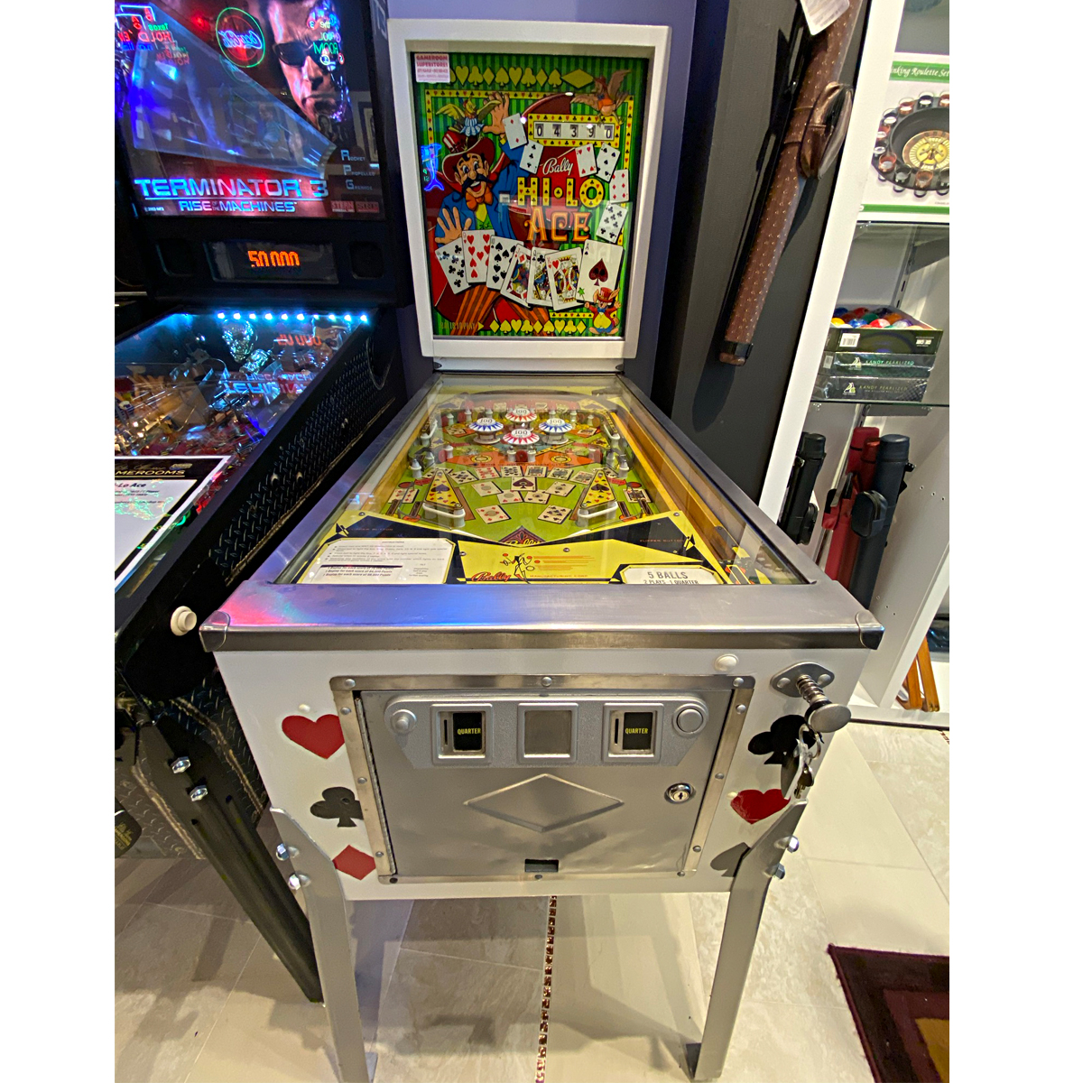 Hi-Lo Ace Pinball Machine - Elite Home Gamerooms