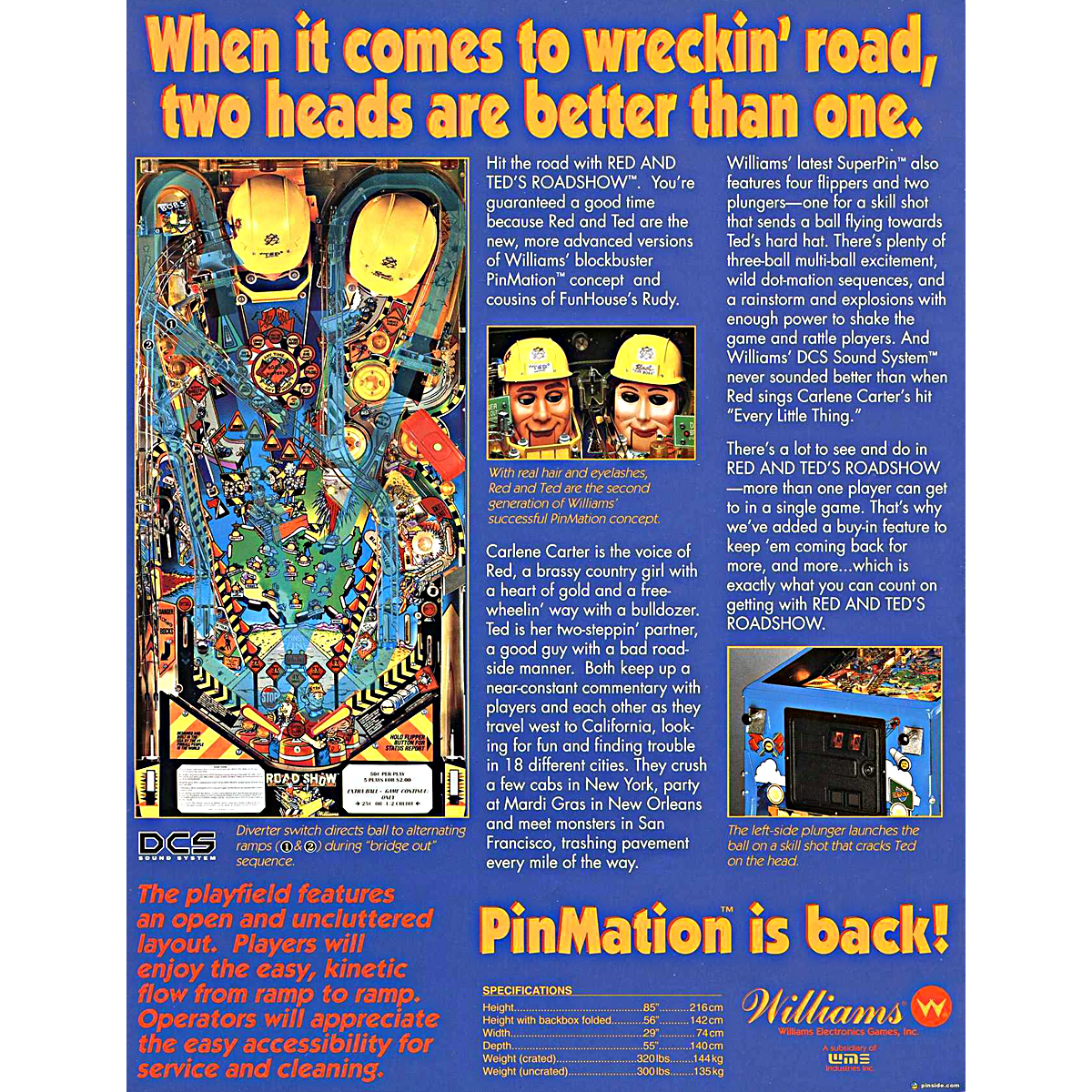 Road Show Pinball Machine - Elite Home Gamerooms
