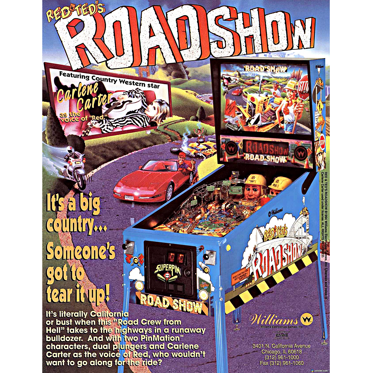 Road Show Pinball Machine - Elite Home Gamerooms