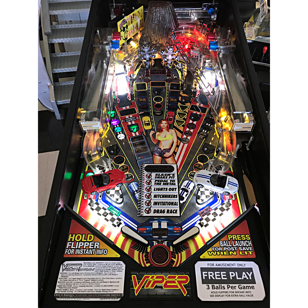 Viper Night Drivin' Pinball Machine - Elite Home Gamerooms