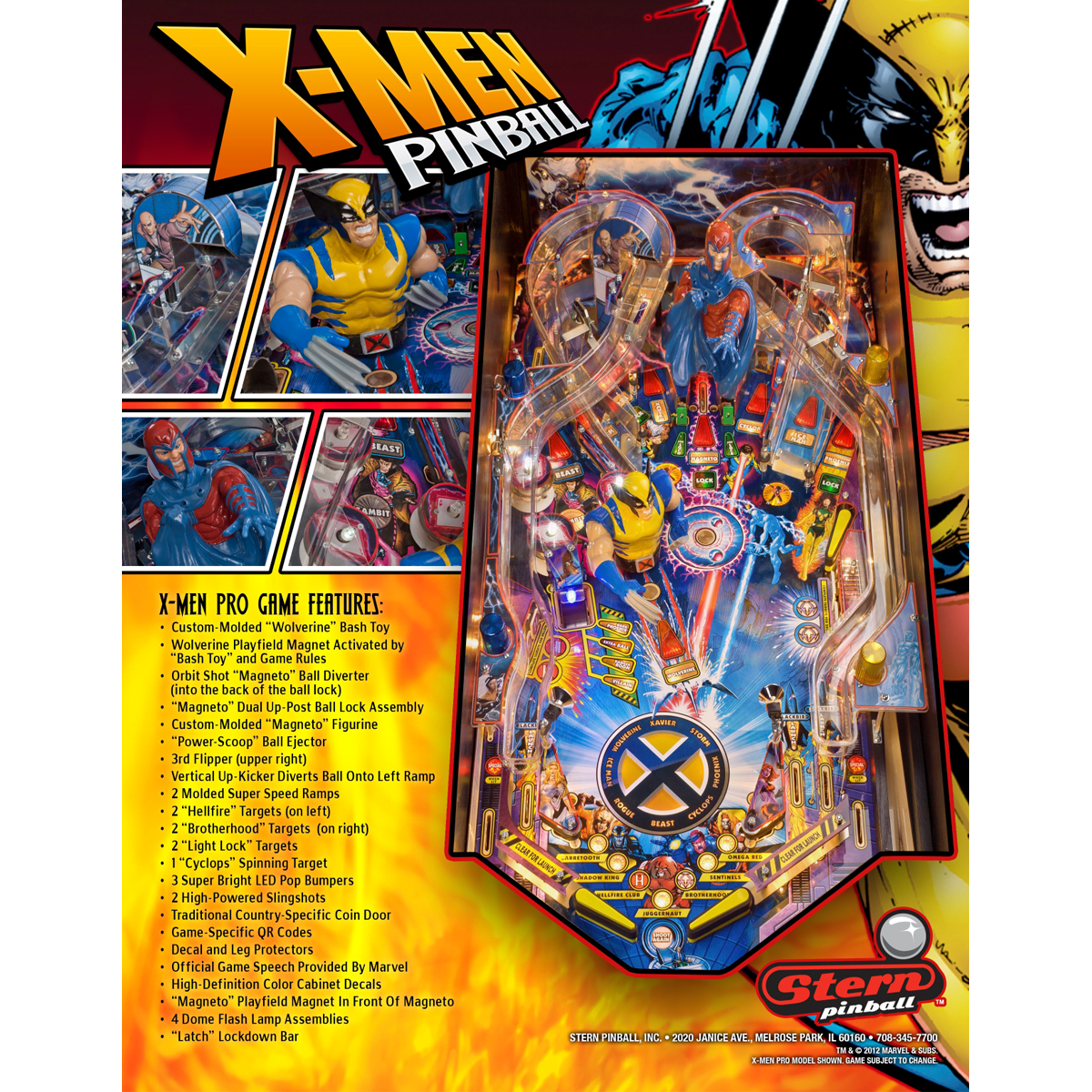 X-Men Pro Pinball Machine - Elite Home Gamerooms
