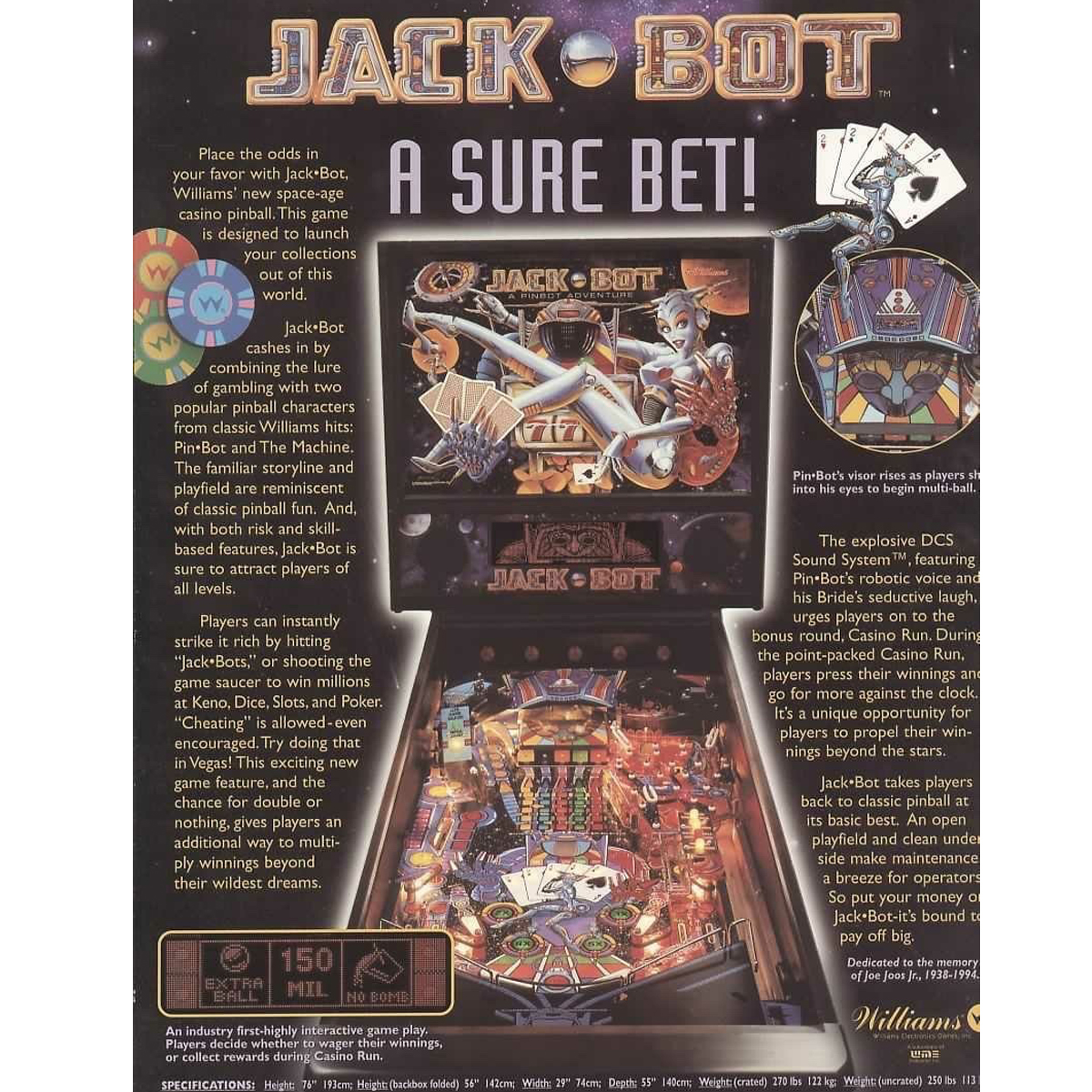Jack Bot Pinball Machine - Elite Home Gamerooms | Order Now!