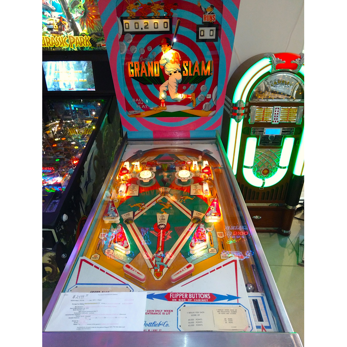Grand Slam Pinball Machine - Elite Home Gamerooms | Order Now!