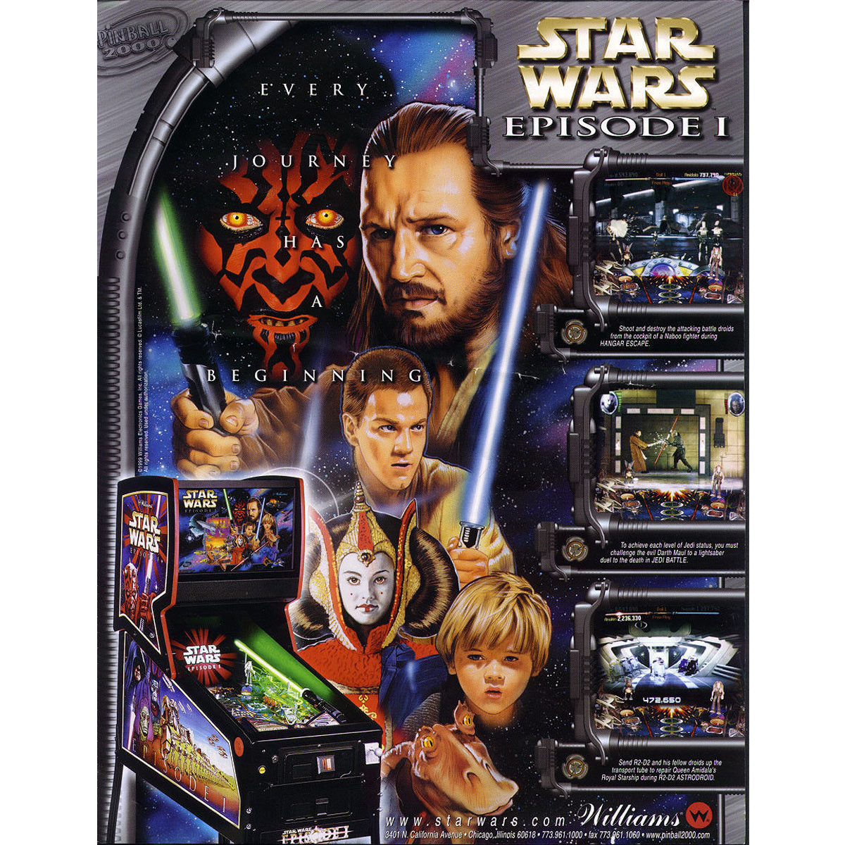 Star Wars Episode I Pinball Machine - Elite Home Gamerooms | Order Now