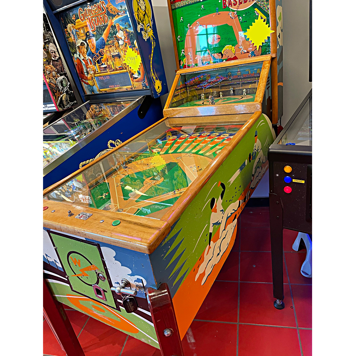 De Luxe Baseball Pinball Machine - Elite Home Gamerooms
