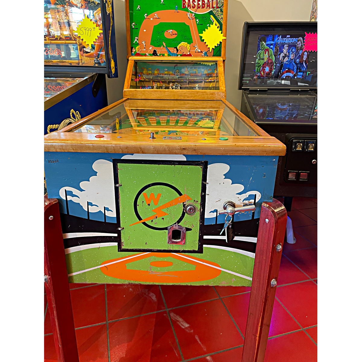 De Luxe Baseball Pinball Machine - Elite Home Gamerooms