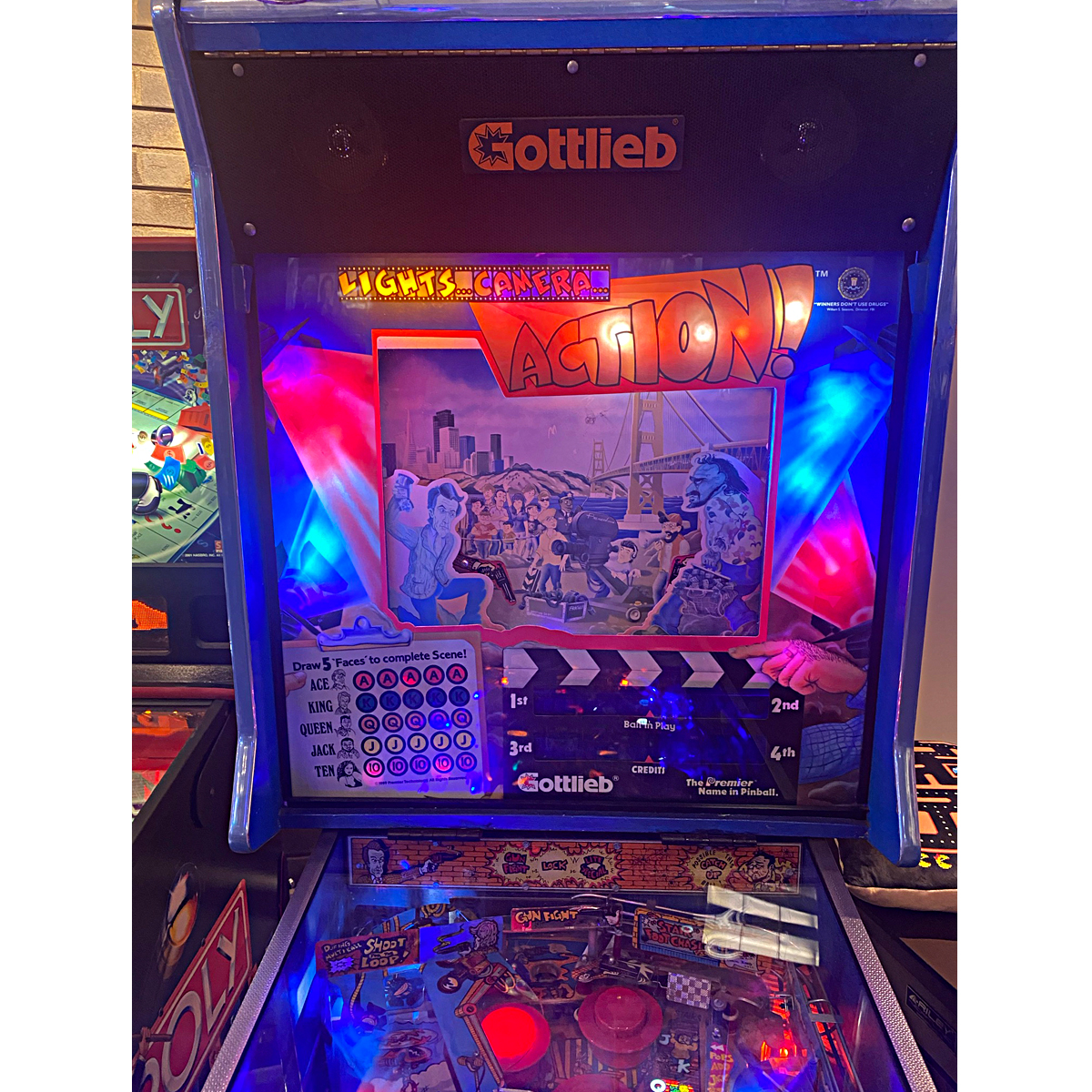 Lights...Camera...Action! Pinball Machine - Elite Home Gamerooms