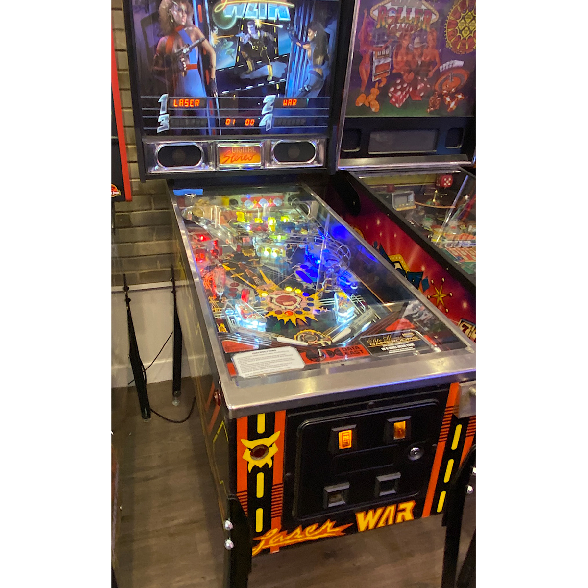 Laser War Pinball Machine - Elite Home Gamerooms