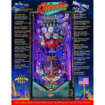 Galactic Tank Force Pinball Machine - Elite Home Gamerooms