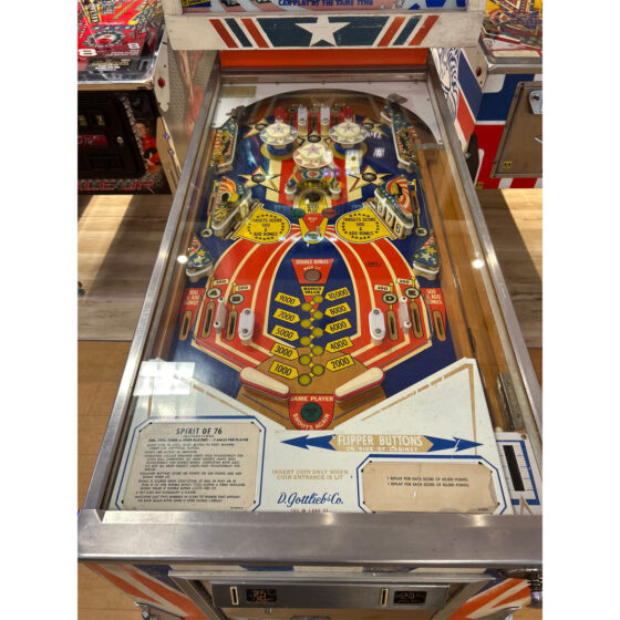 Spirit of 76 Pinball Machine - Elite Home Gamerooms