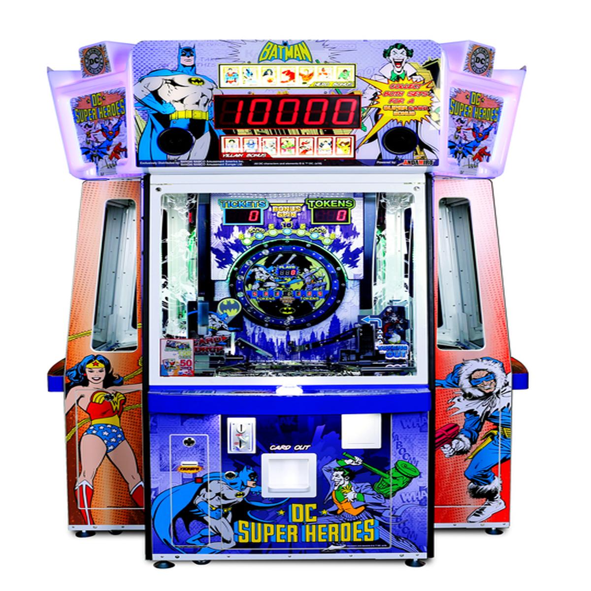 DC Superheroes Coin Pusher 4P - Elite Home Gamerooms